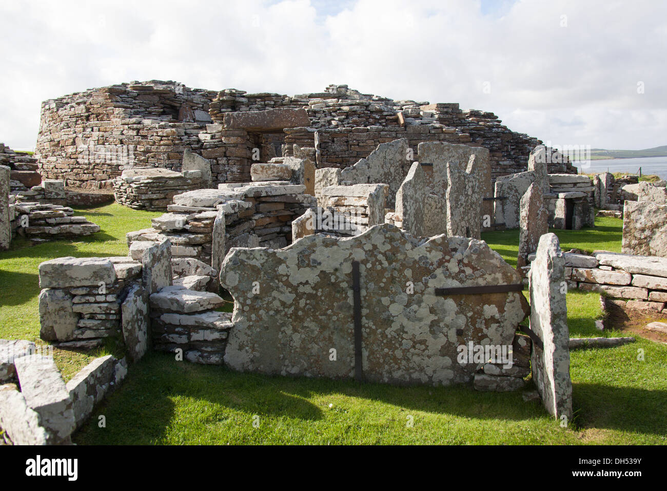 Islands of Orkney, Scotland. Picturesque view of the broch village at ...