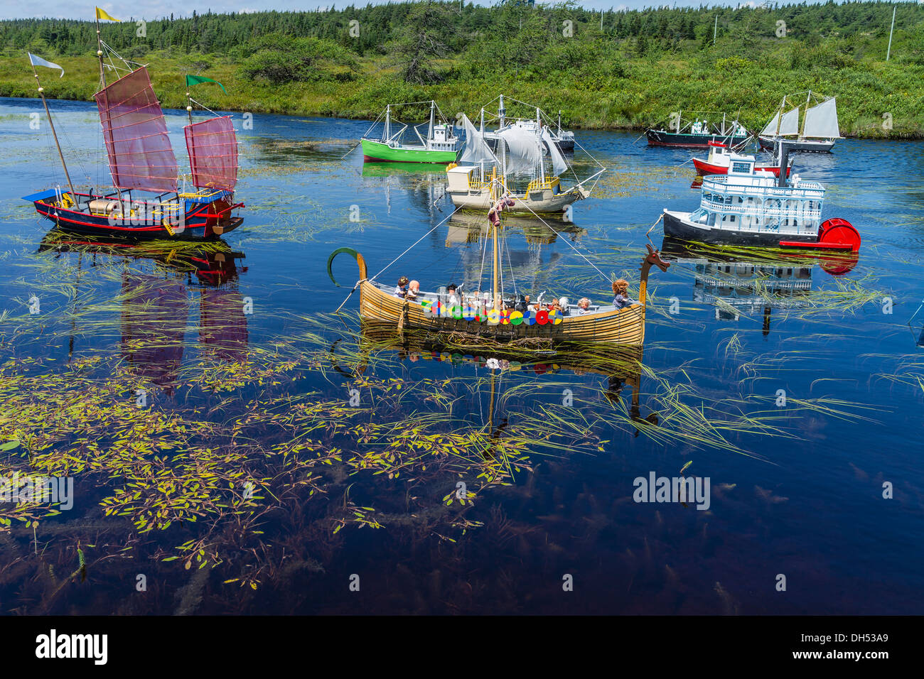 Views of Maxwell Morgan's "River of Boats," a collection of hand-made ...