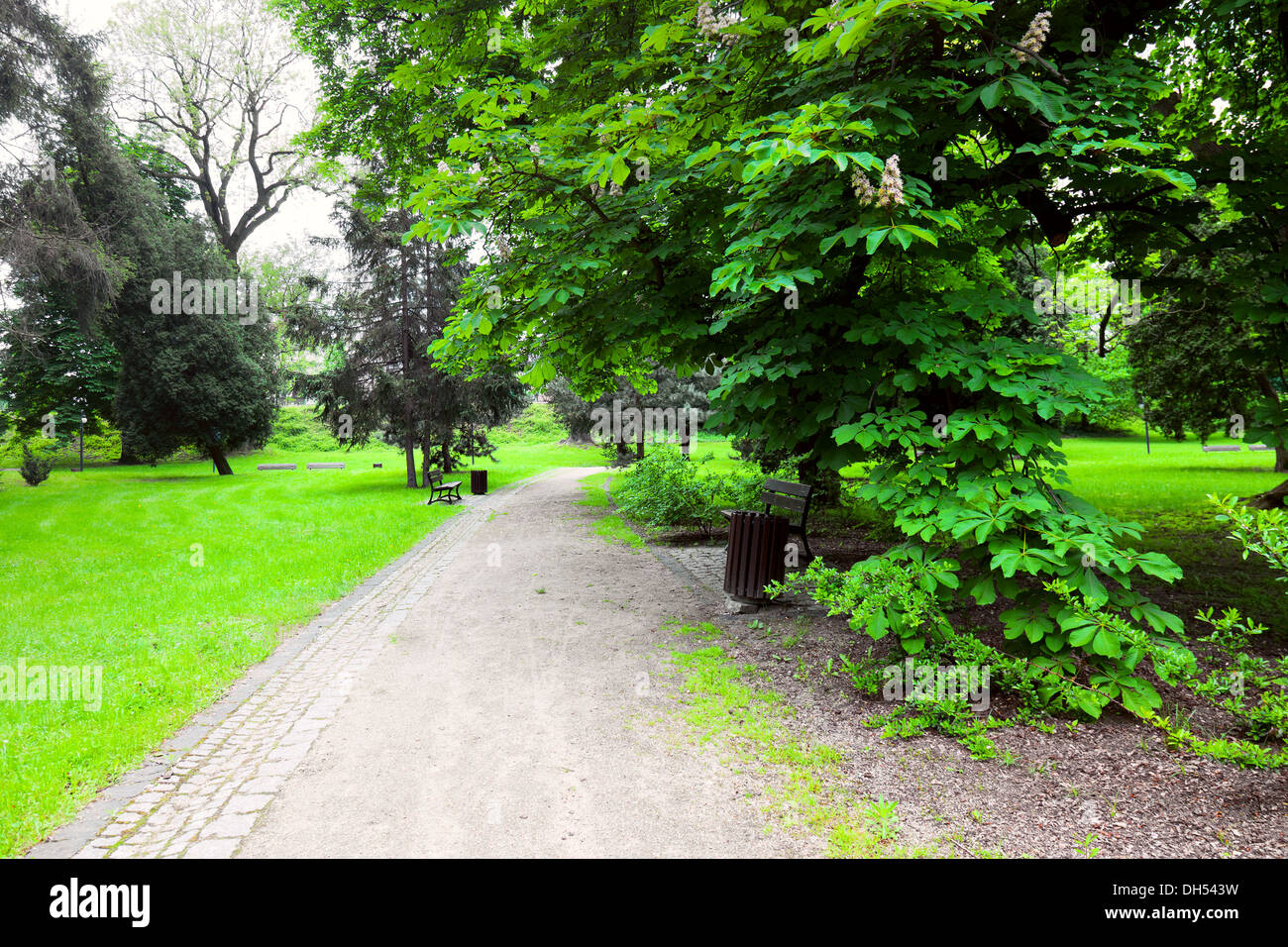 Peaceful park in the city Stock Photo - Alamy