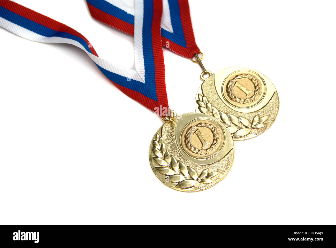 Two golden medals hi-res stock photography and images - Alamy