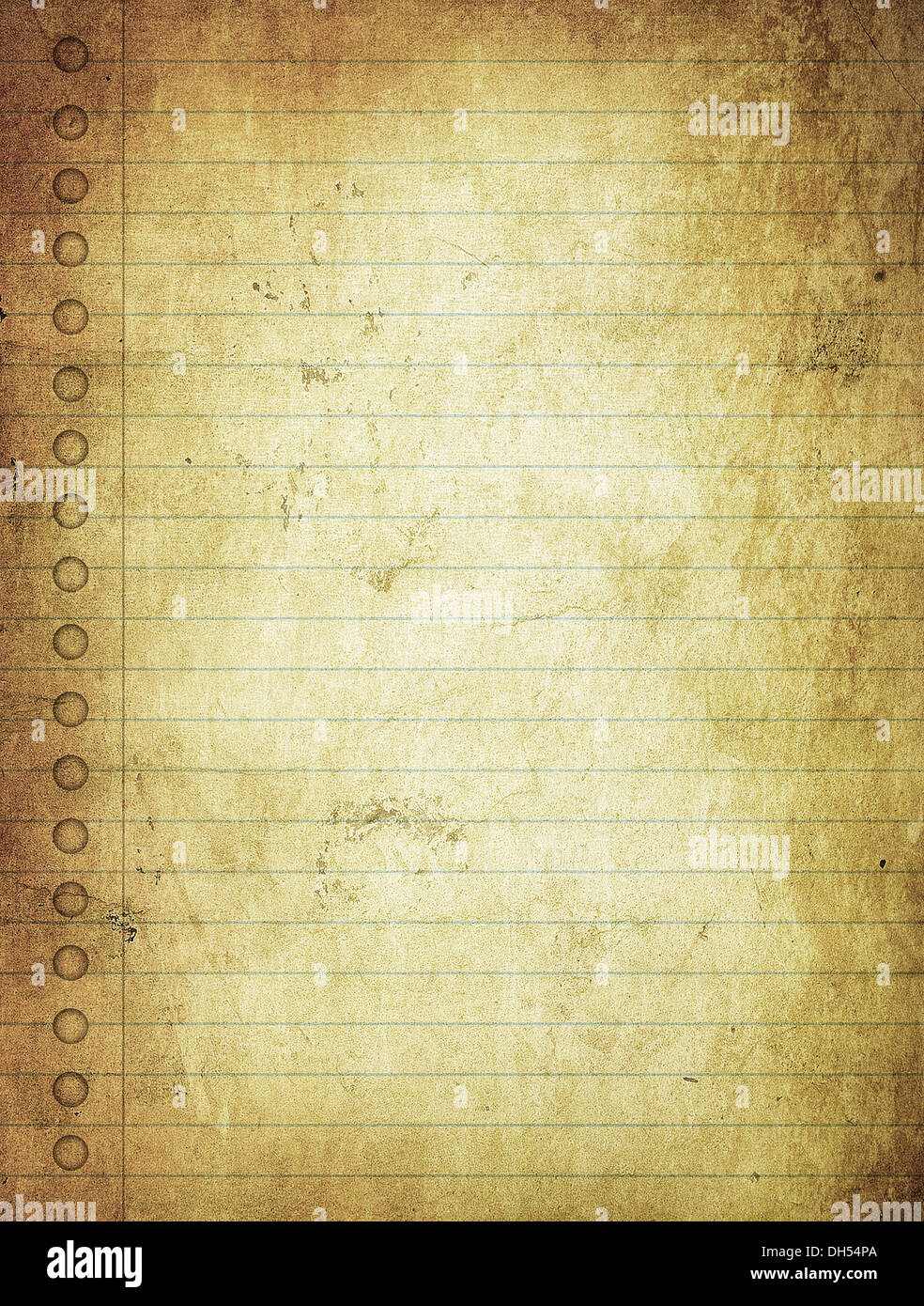 Page from old grunge notebook Stock Photo - Alamy