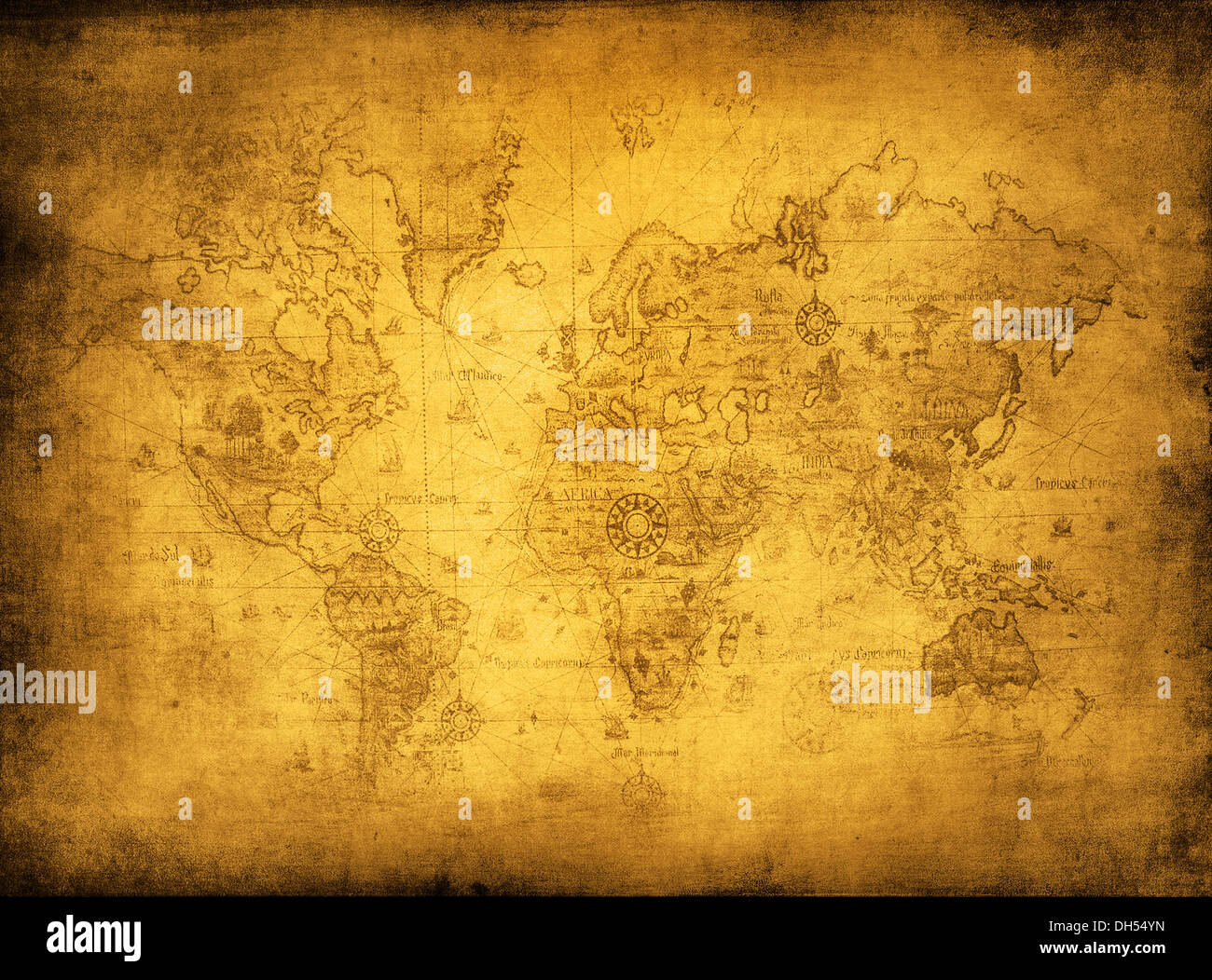 ancient map of the world Stock Photo - Alamy