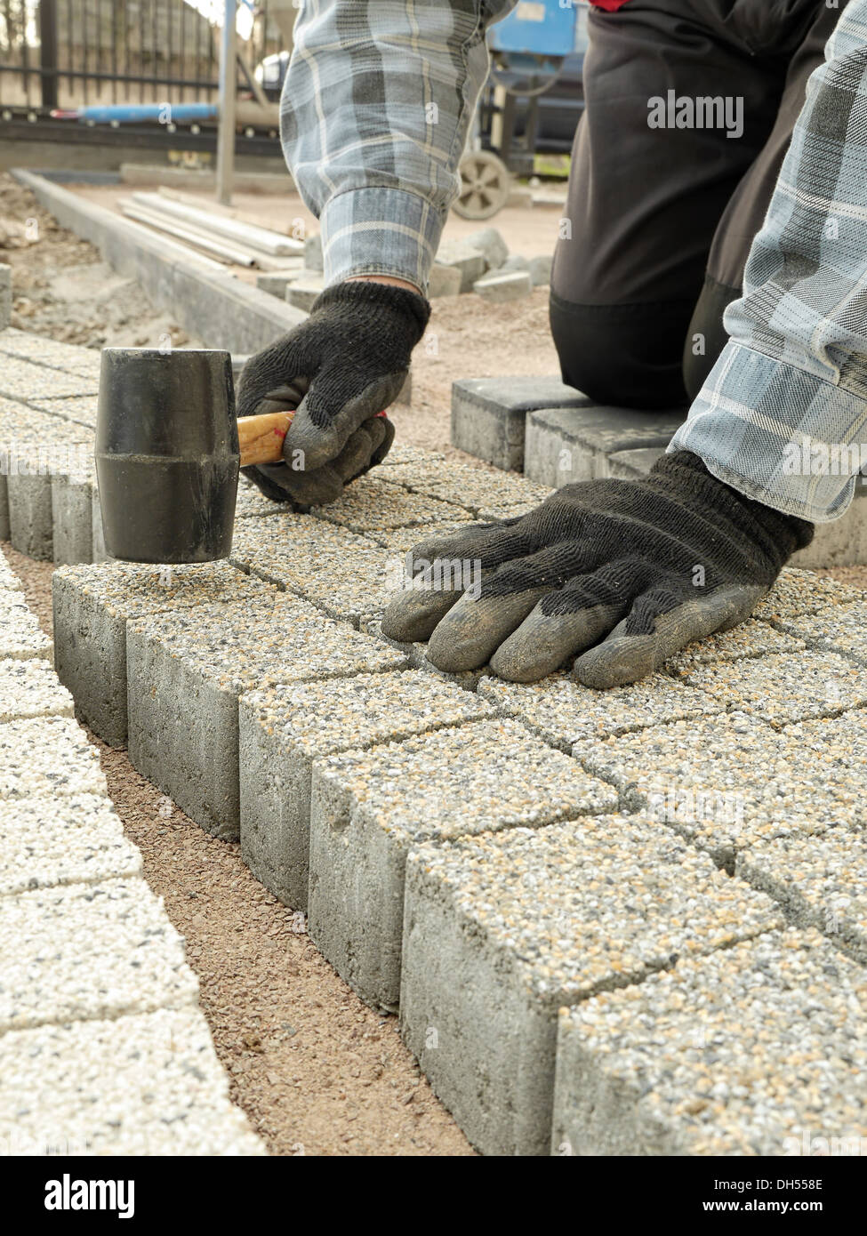 Installing blocks hi-res stock photography and images - Alamy