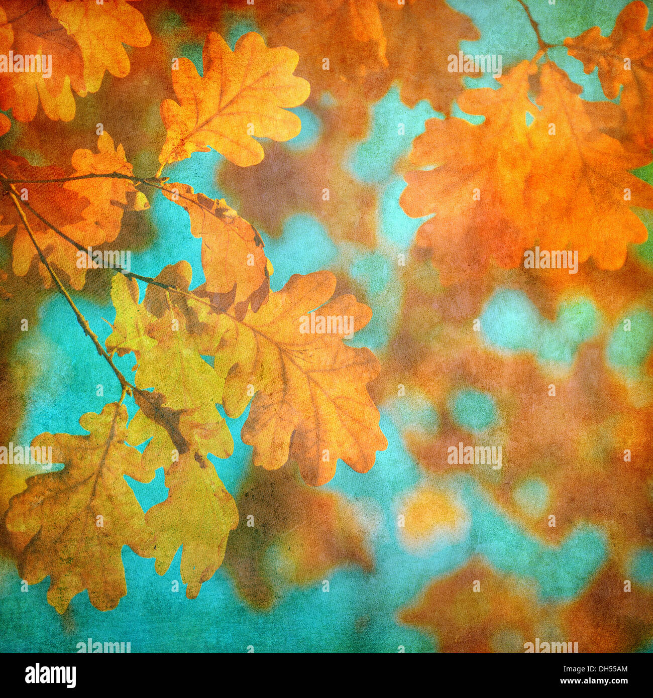 grunge background with autumn leaves Stock Photo - Alamy