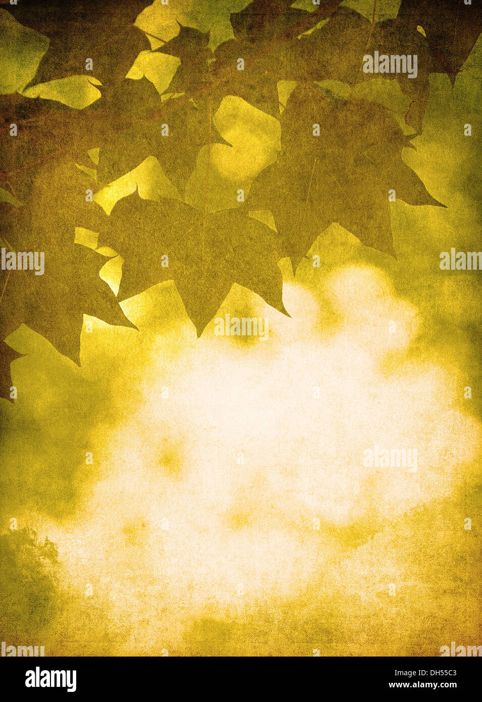 grunge background with autumn leaves Stock Photo - Alamy