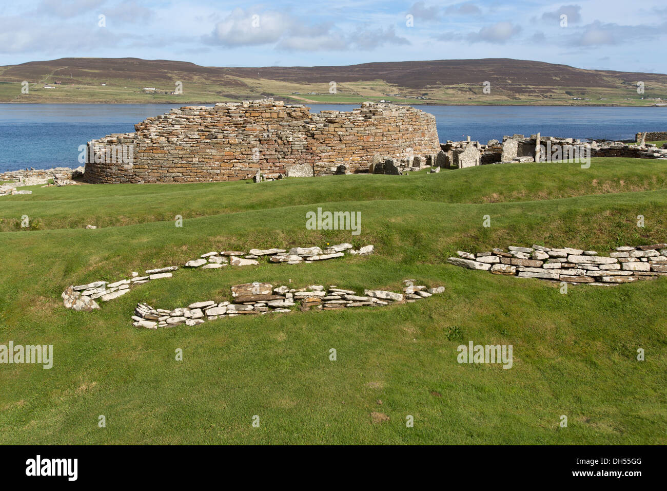 Islands of Orkney, Scotland. Picturesque view of the broch village at ...