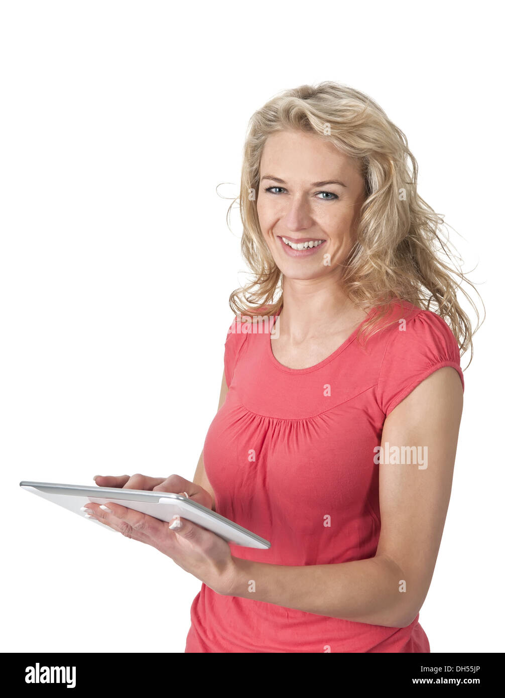 Smiling tablet hi-res stock photography and images - Alamy