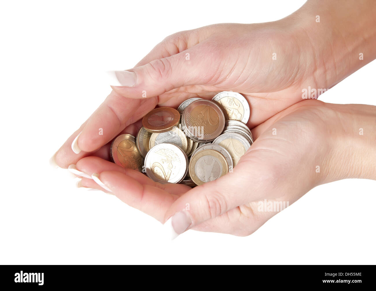 Hands full money hi-res stock photography and images - Alamy
