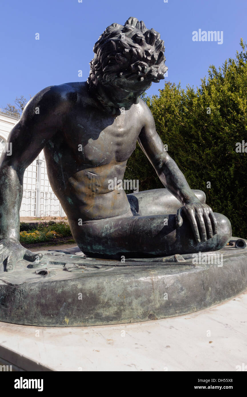 sculpture in front of Orangery in the castle grounds of Putbus, Isle of ...