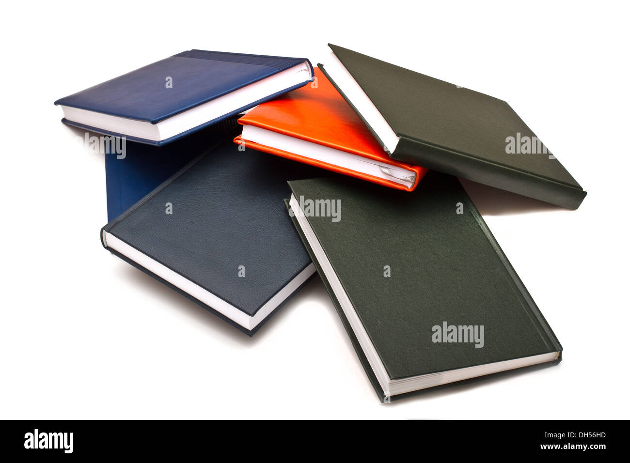 Several books, isolated on white background Stock Photo - Alamy