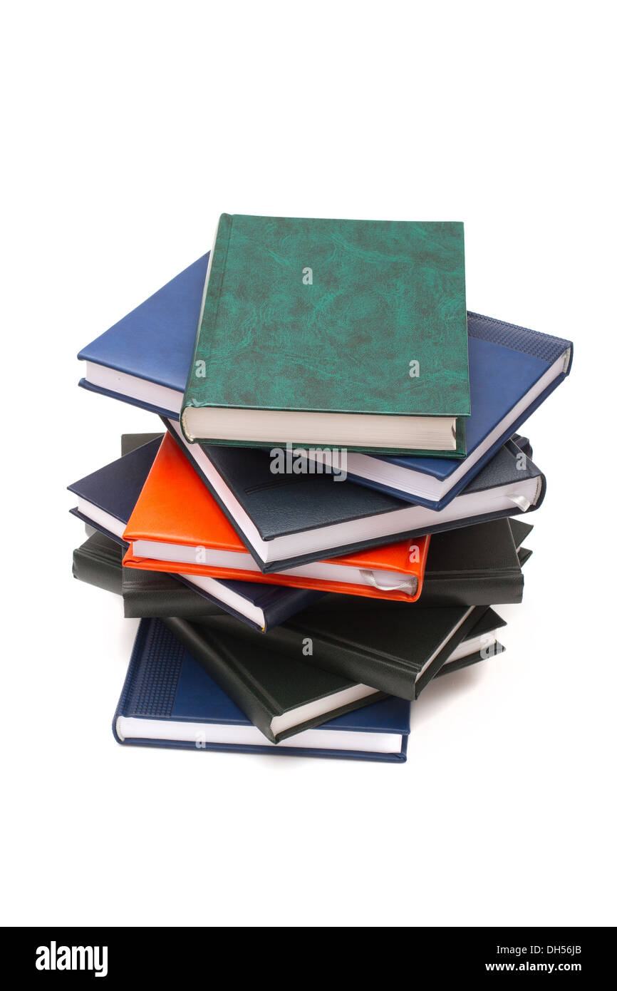 Stack of books, isolated on white background Stock Photo - Alamy