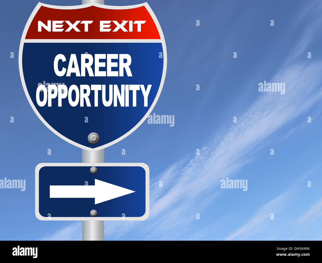 Career opportunity road sign Stock Photo - Alamy