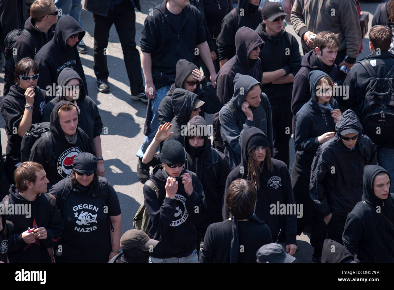 Anti Nazi demonstration in Ulm, 1 of May 2009 Stock Photo - Alamy