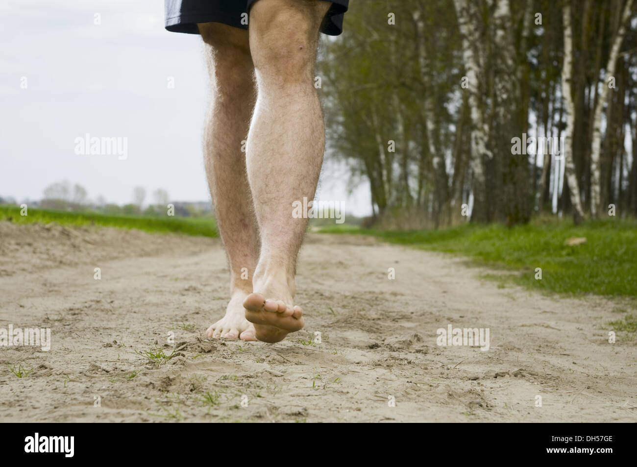 walk on a sand way front Stock Photo - Alamy
