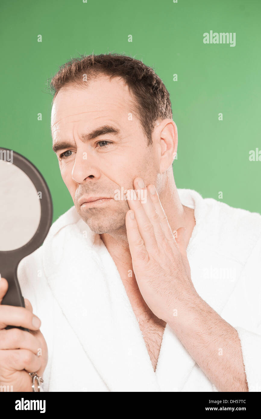 Male self portrait in a mirror hi-res stock photography and images - Alamy