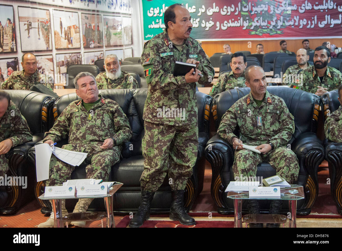 Afghan National Army Soldier of the 203rd Corps speaks up during the ...