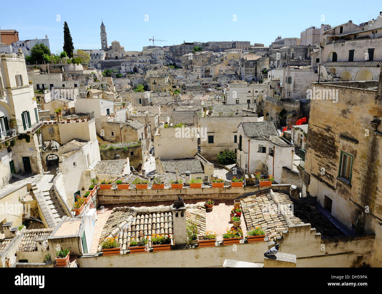 panoramic view of the ancient city unesco heritage Matera, southern ...