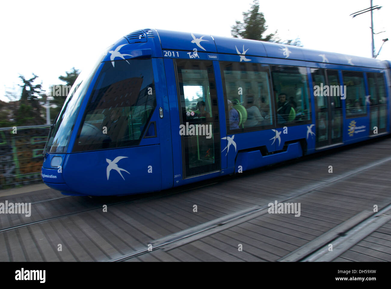 Blue tram hi-res stock photography and images - Alamy
