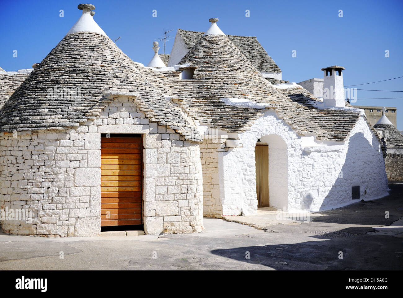 Typical trulli houses with conical roof in unesco world heritage ...