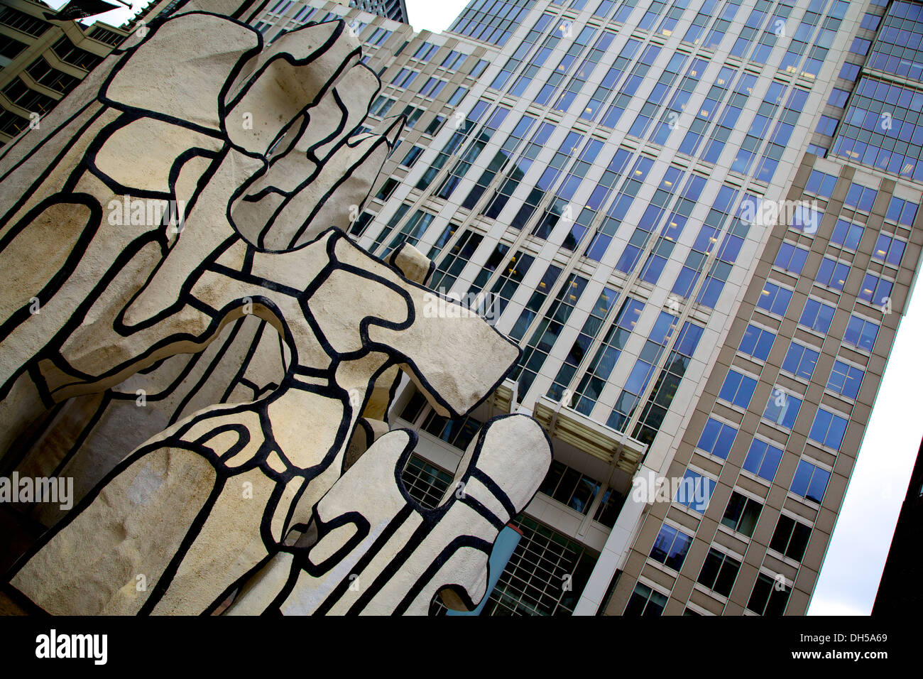 Downtown Architecture with Joan Miro Sculpture - Chicago - Illinois ...