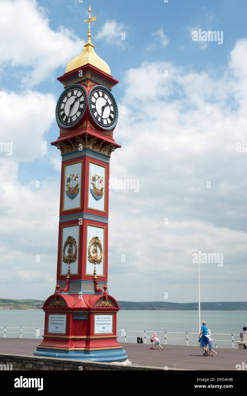 Jubilee Clock in Weymouth, Dorset, England, UK Stock Photo - Alamy
