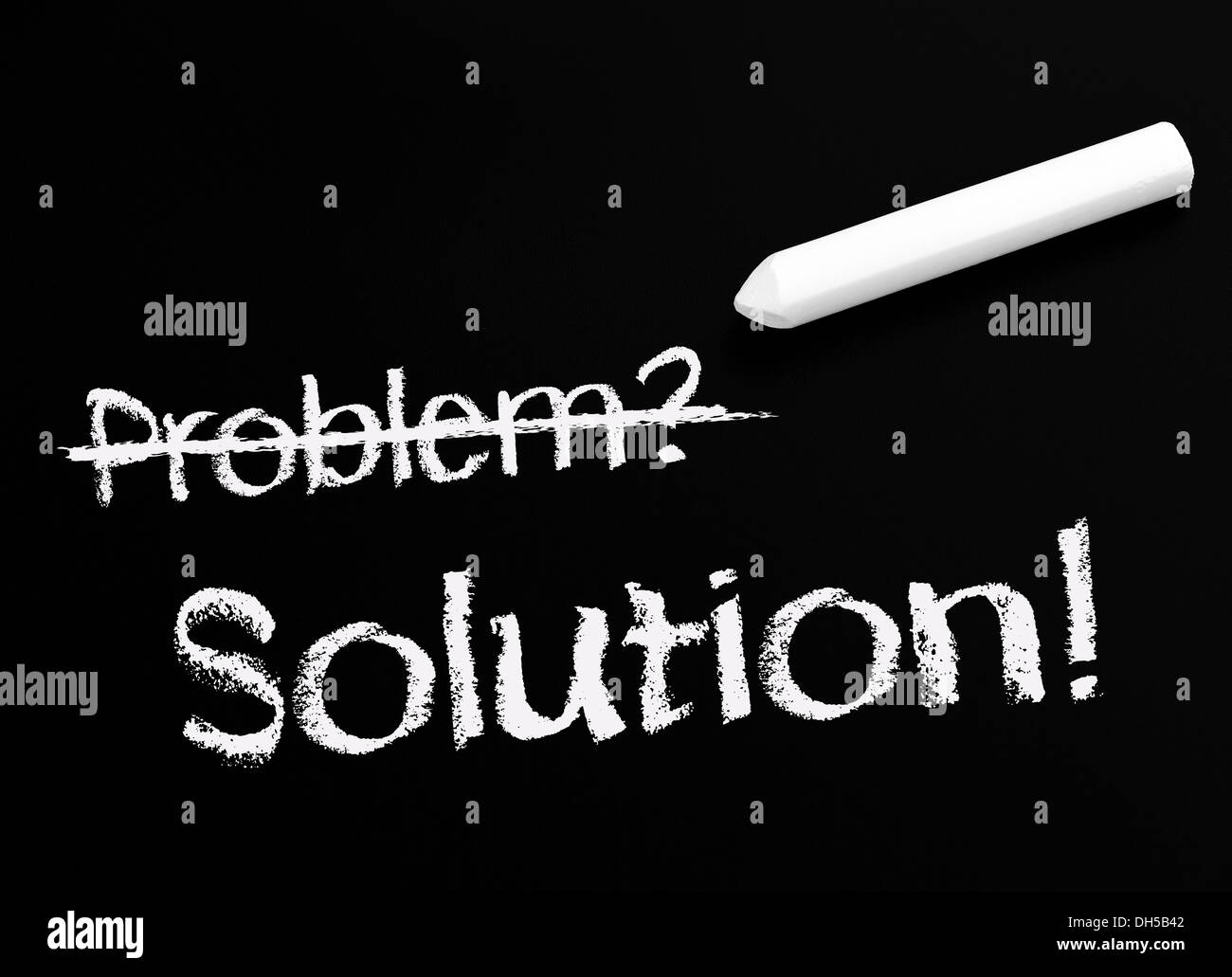 Problem and Solution Stock Photo - Alamy