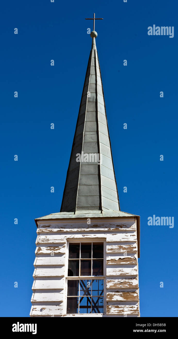 Old church tower with cross on top Stock Photo - Alamy