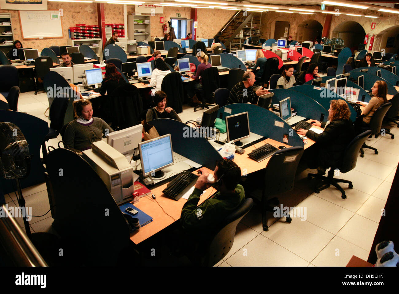 Call center in the island of Majorca, Spain Stock Photo - Alamy