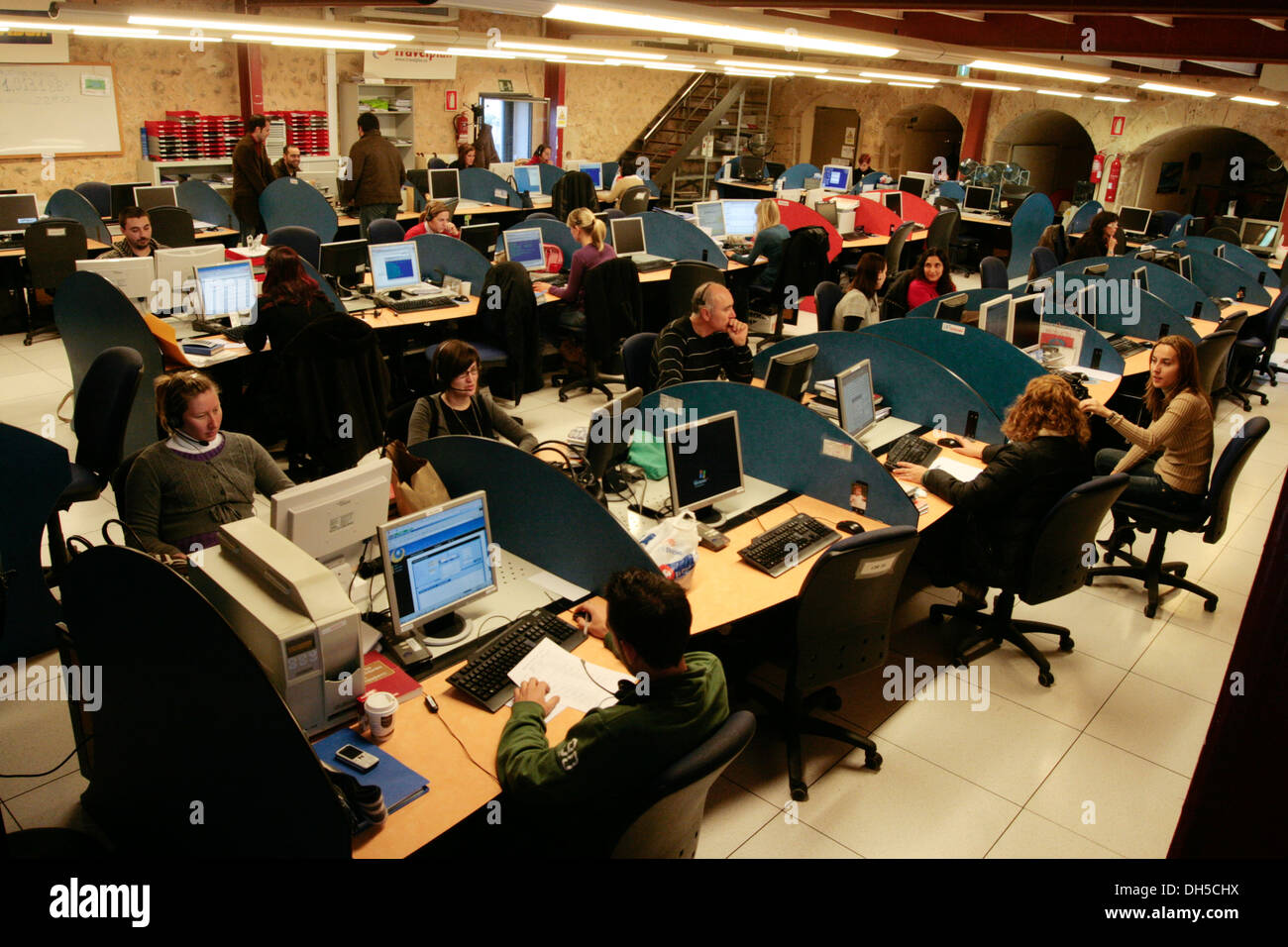 Call center in the island of Majorca, Spain Stock Photo - Alamy