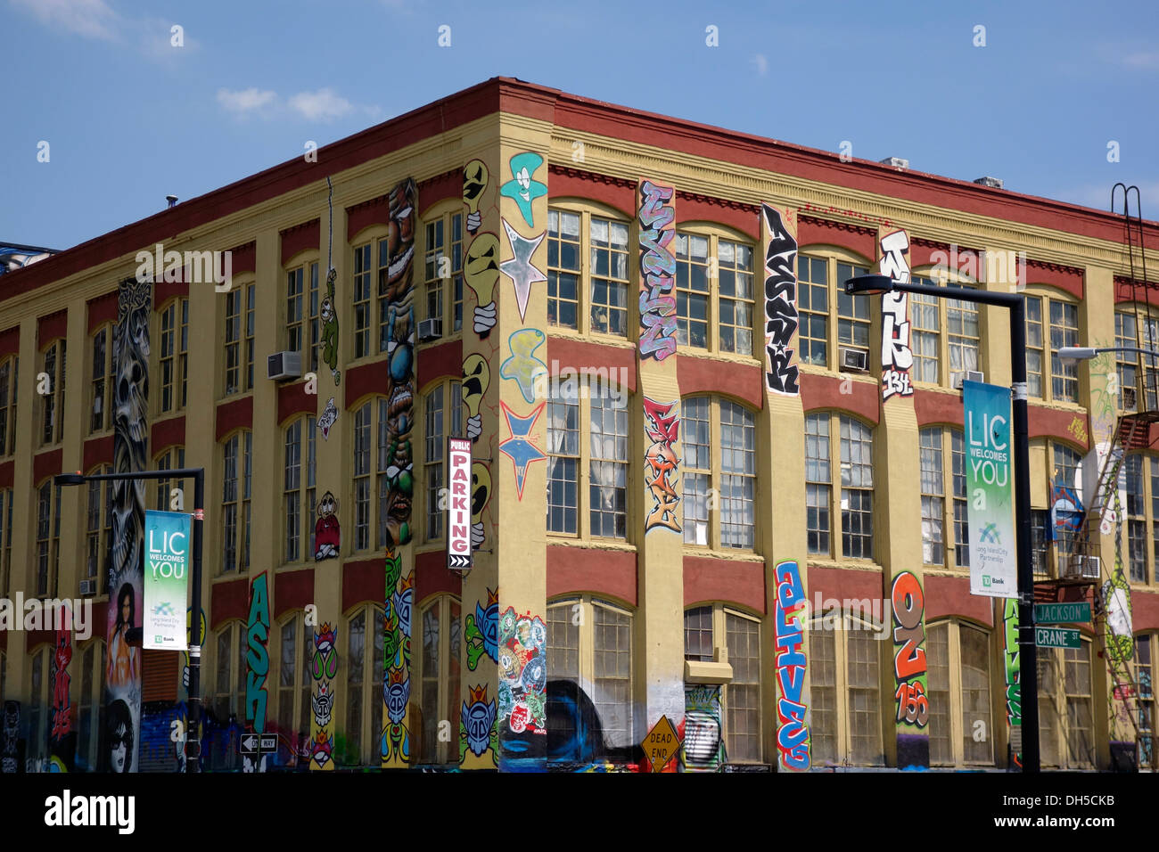 Graffiti art building five points area neighborhood Stock Photo - Alamy