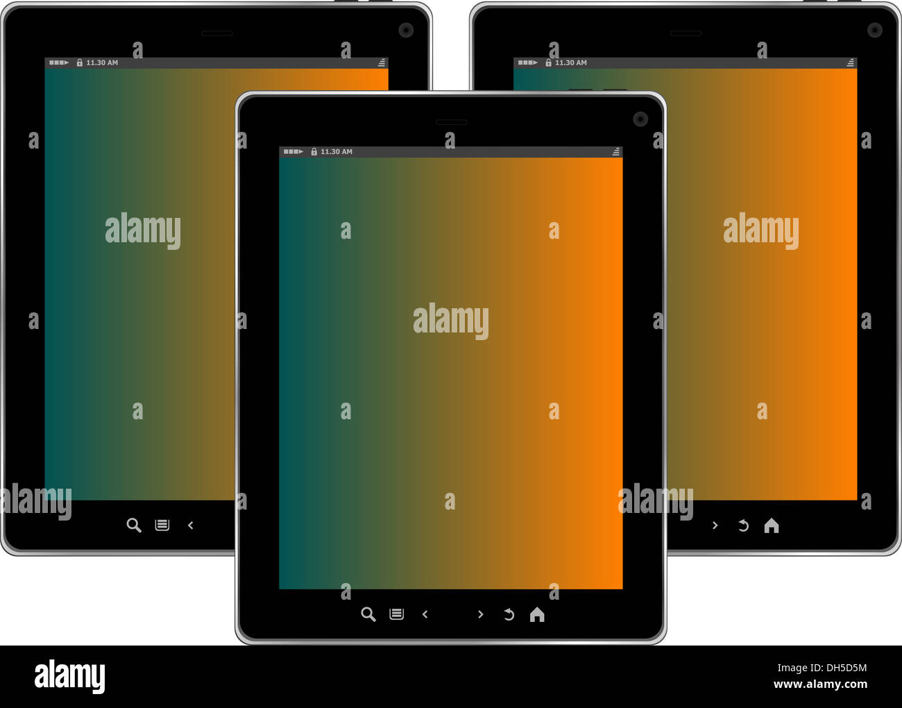 tablet pc set isolated on white background Stock Photo - Alamy