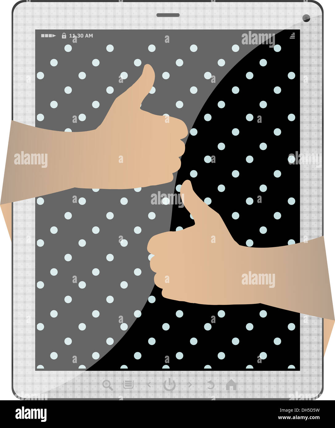 digital tablet pc with businessman hands Stock Photo - Alamy