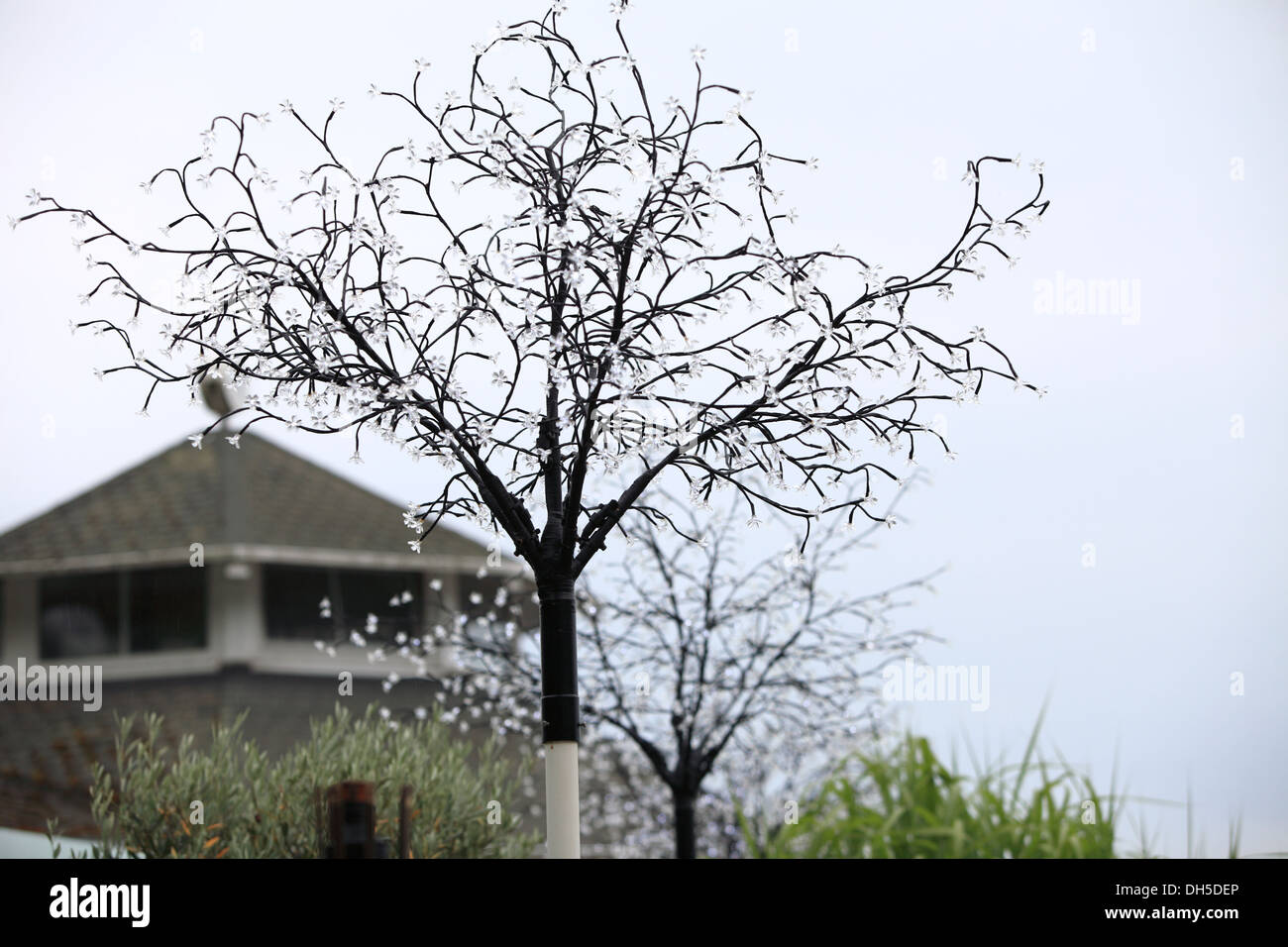The modern street light led tree. Concept of energy saving cool ...