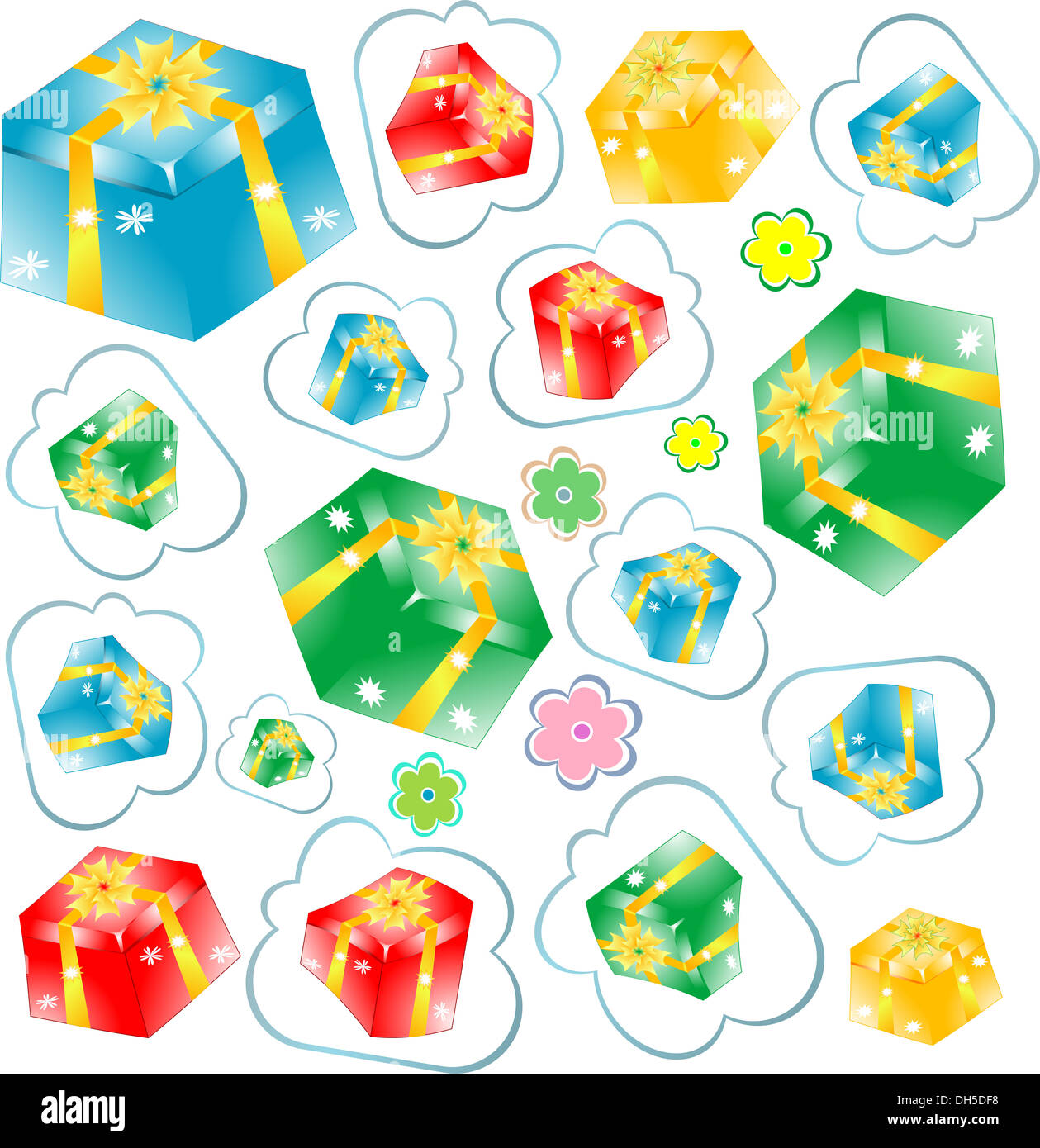 Gift boxes pattern hi-res stock photography and images - Alamy