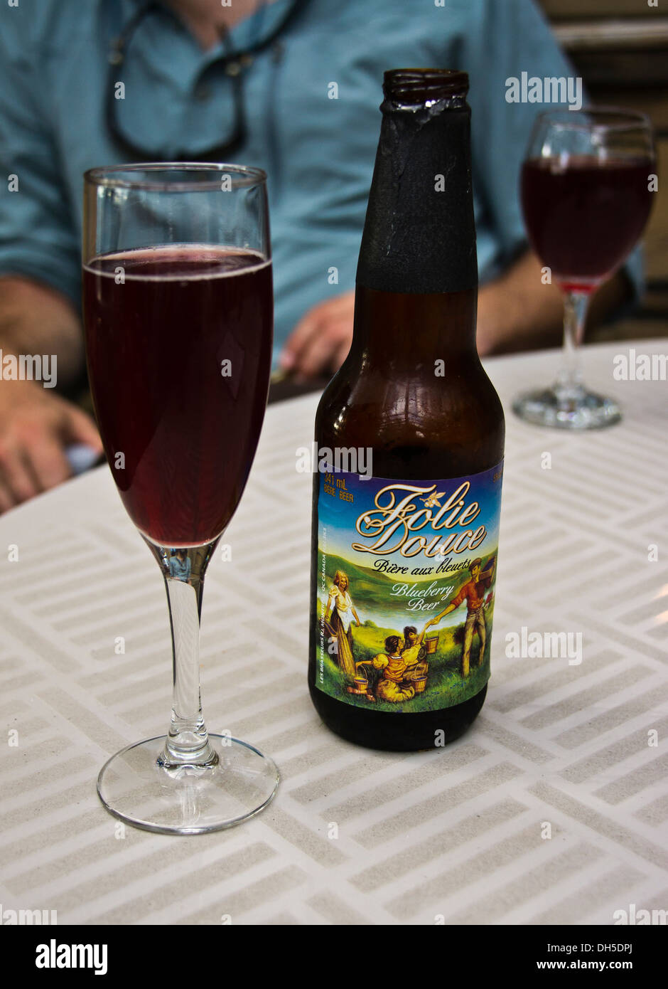 Quebec micro brewery craft beer bottle Stock Photo - Alamy