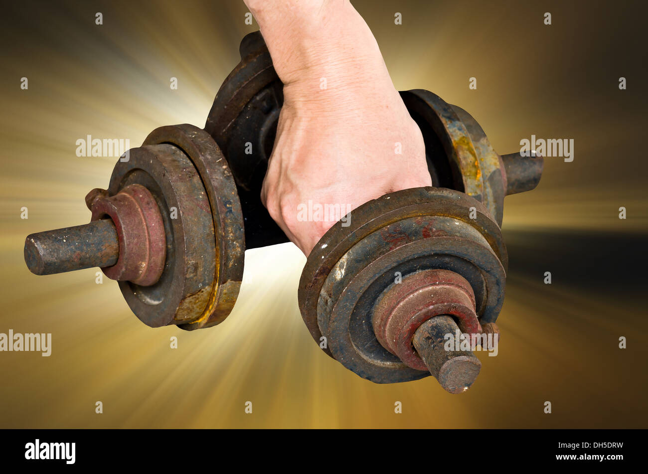 people getting busy in the gym on beem light Stock Photo - Alamy