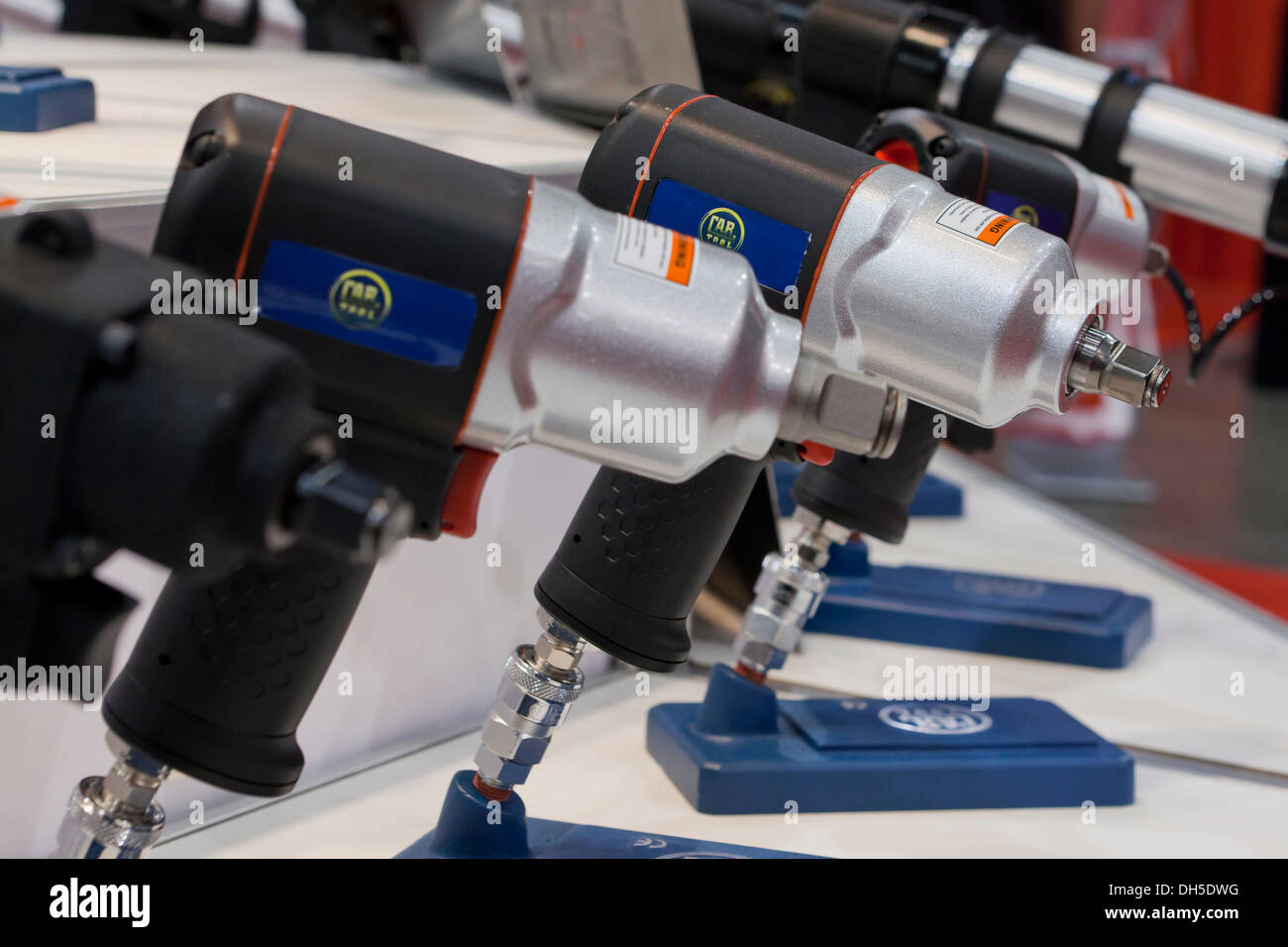 Pneumatic drills on display Stock Photo - Alamy