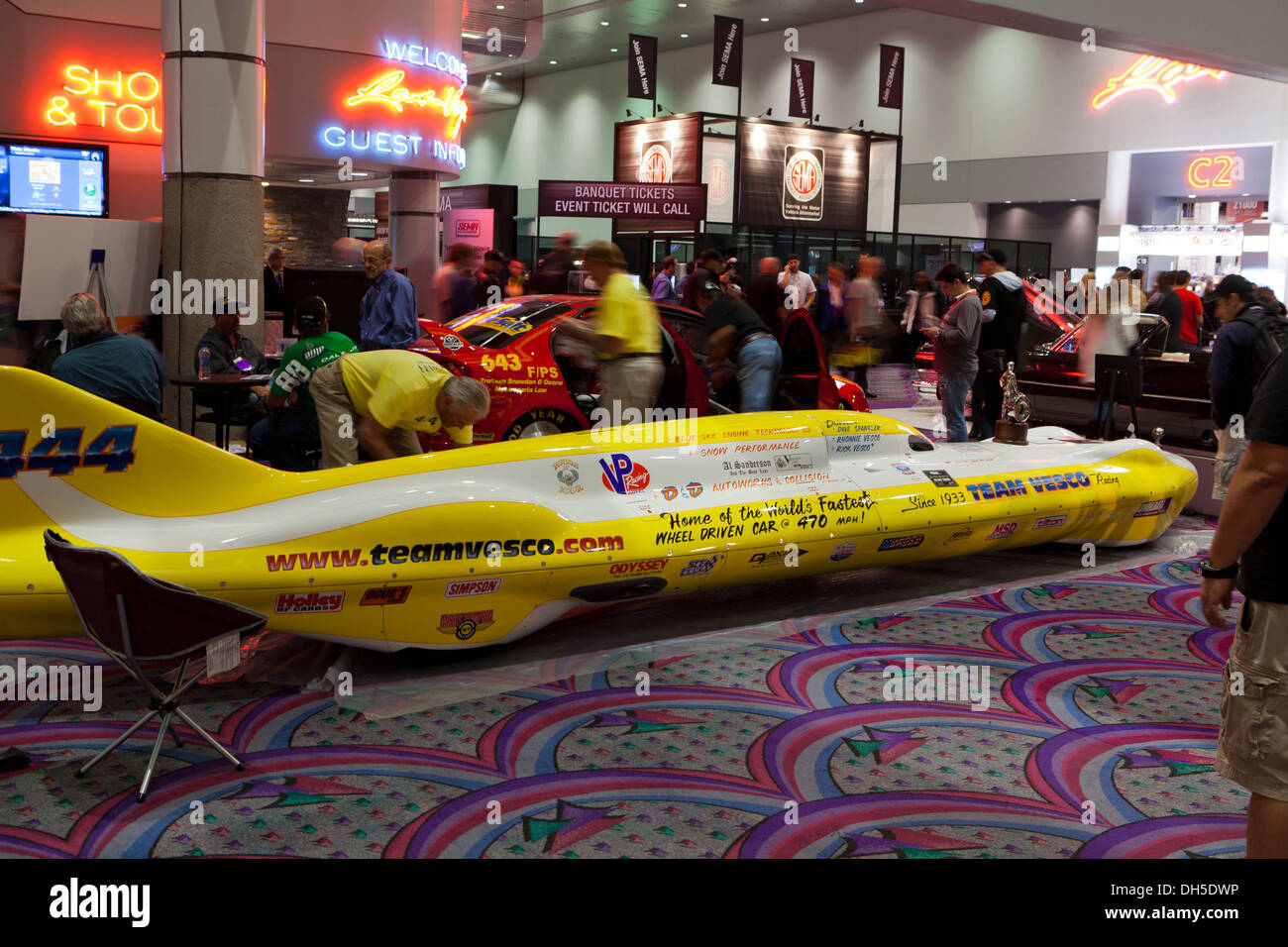 Team Vesco #444 Little Giant Chevy engine speed racing car Stock Photo ...