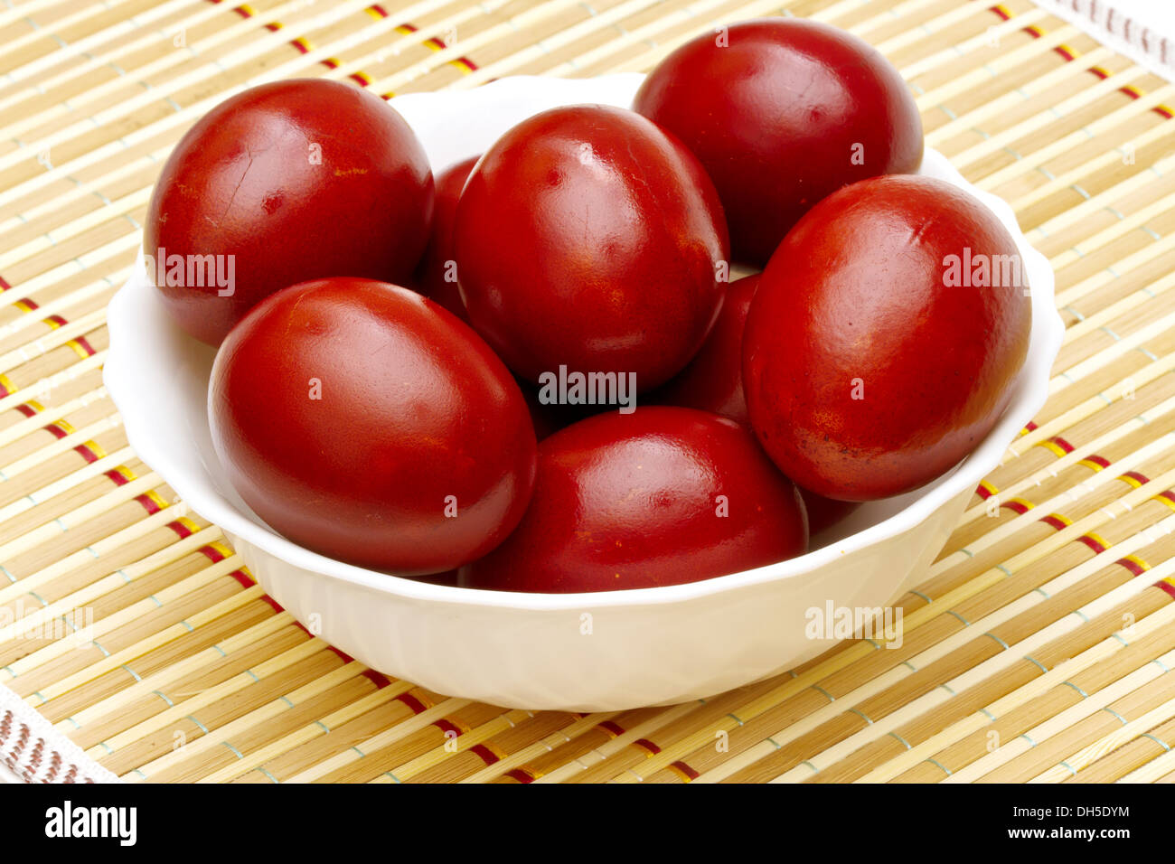 Red easter eggs Stock Photo - Alamy