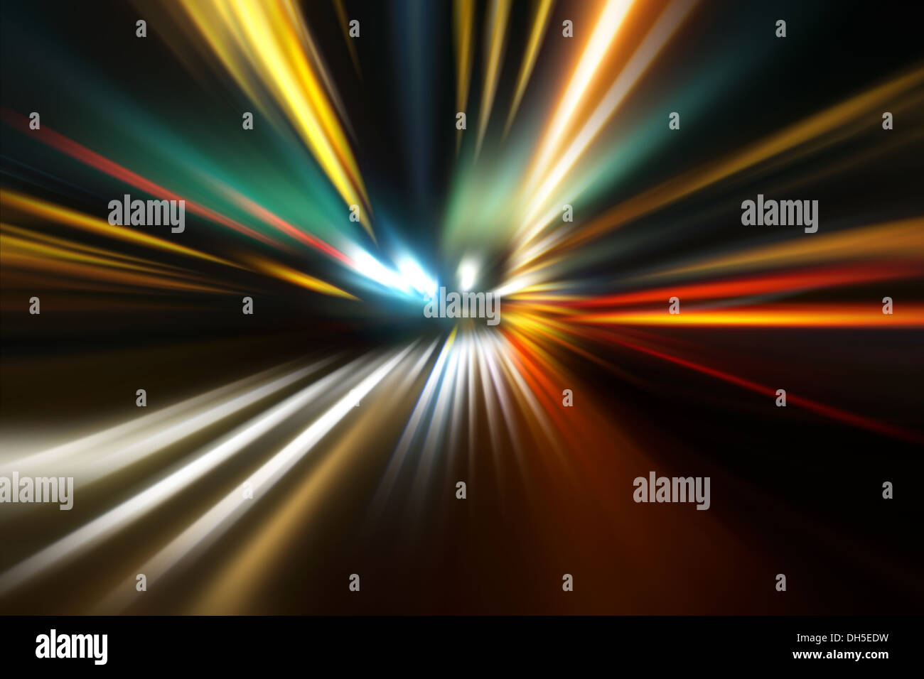 acceleration speed motion on night road Stock Photo - Alamy