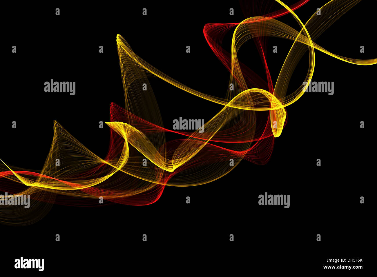 abstract red yellow twisted waves Stock Photo - Alamy