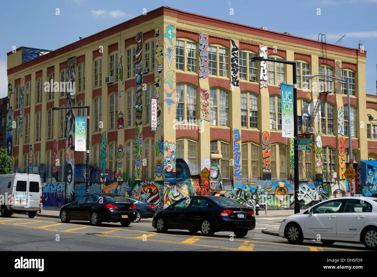 Graffiti art building five points area neighborhood Stock Photo - Alamy