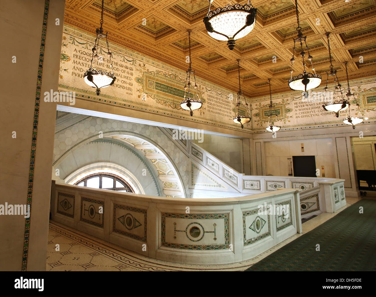 Inside the Chicago Cultural Center Stock Photo - Alamy