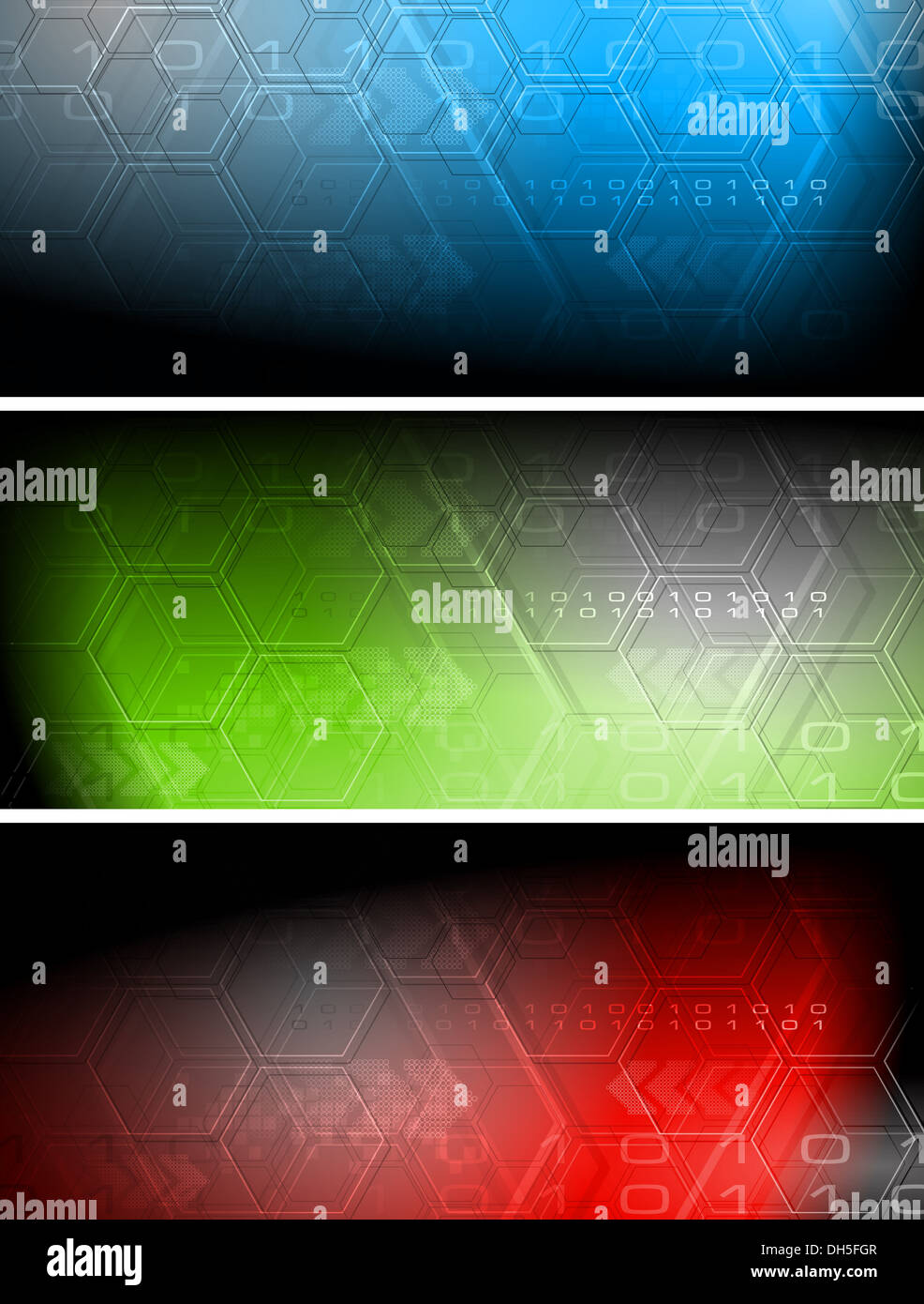 Set of abstract hi-tech banners. Vector eps 10 Stock Photo - Alamy