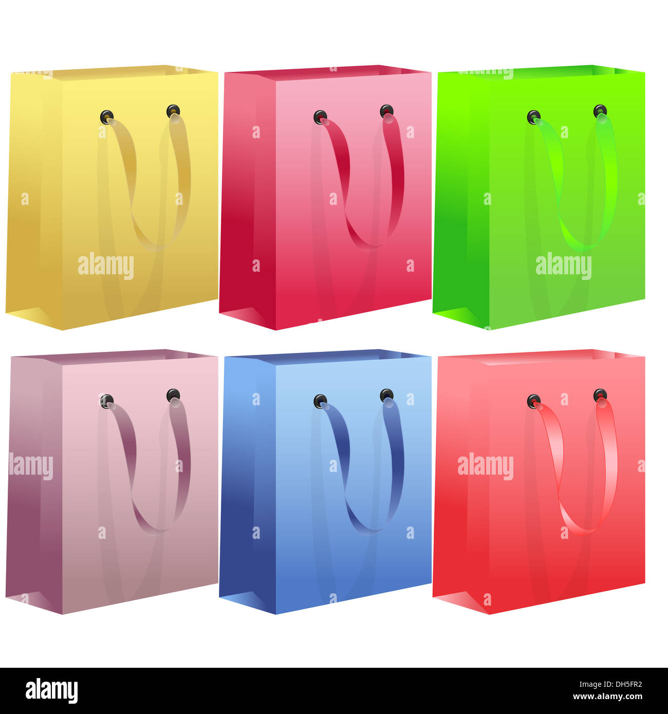 Shopping bag set Stock Photo - Alamy