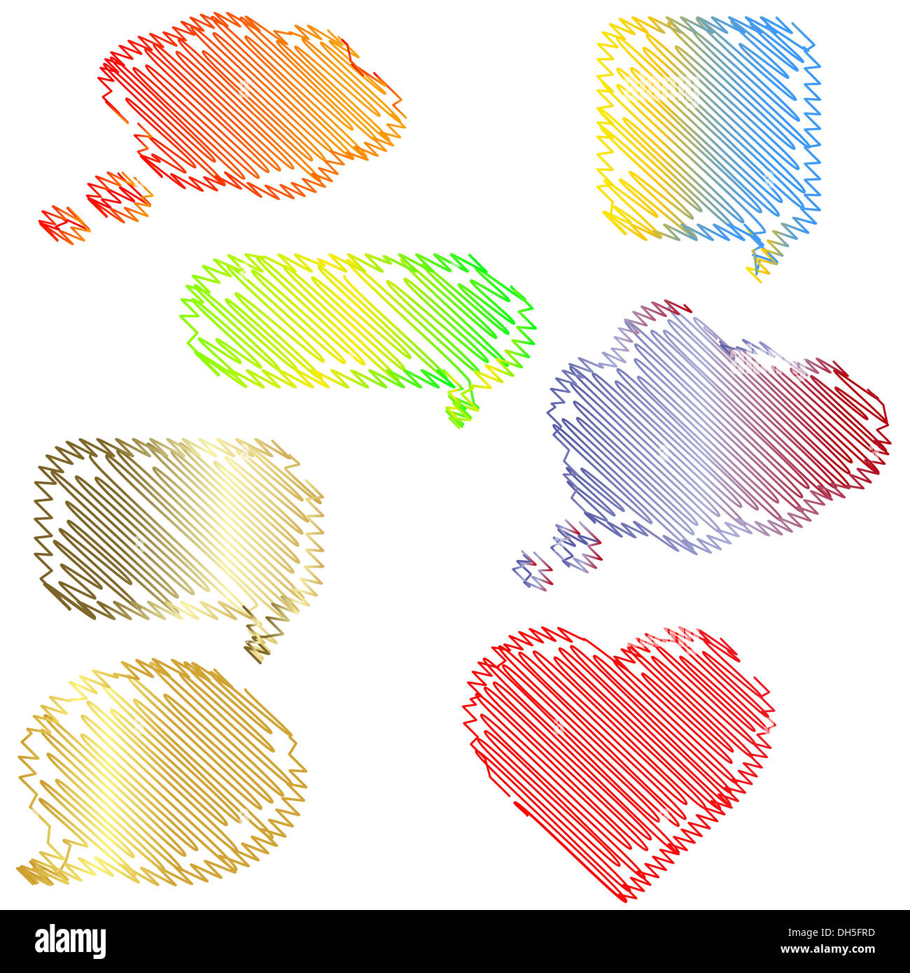 Set comic clouds bubbles Cut Out Stock Images & Pictures - Alamy