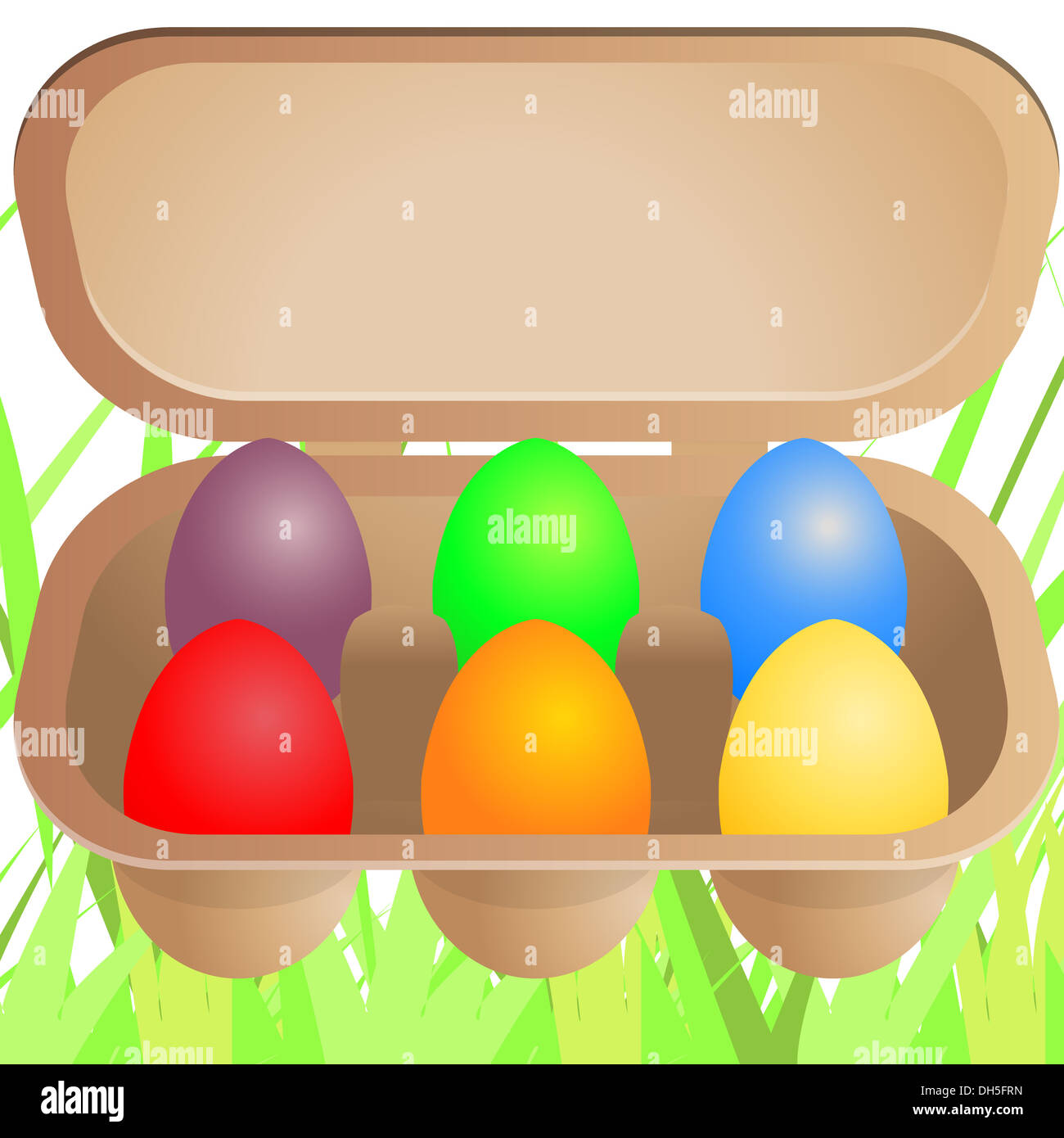 Easter eggs in cardboard box Stock Photo - Alamy