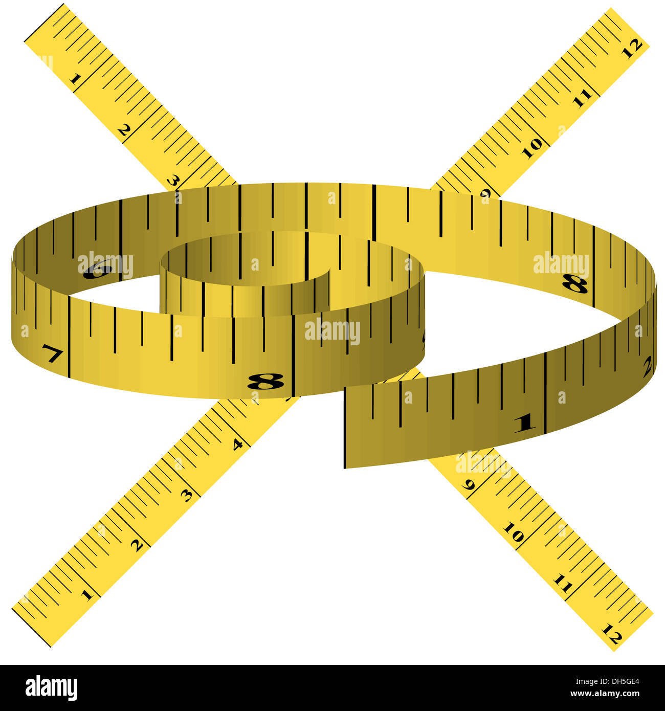 yellow tape measure Stock Photo - Alamy