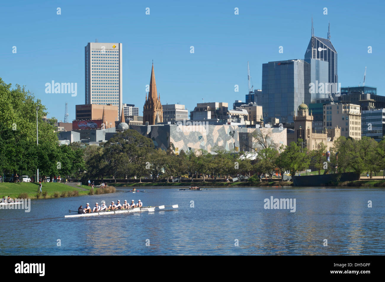Rowing on the Yarra River, Melbourne, Australia Stock Photo - Alamy