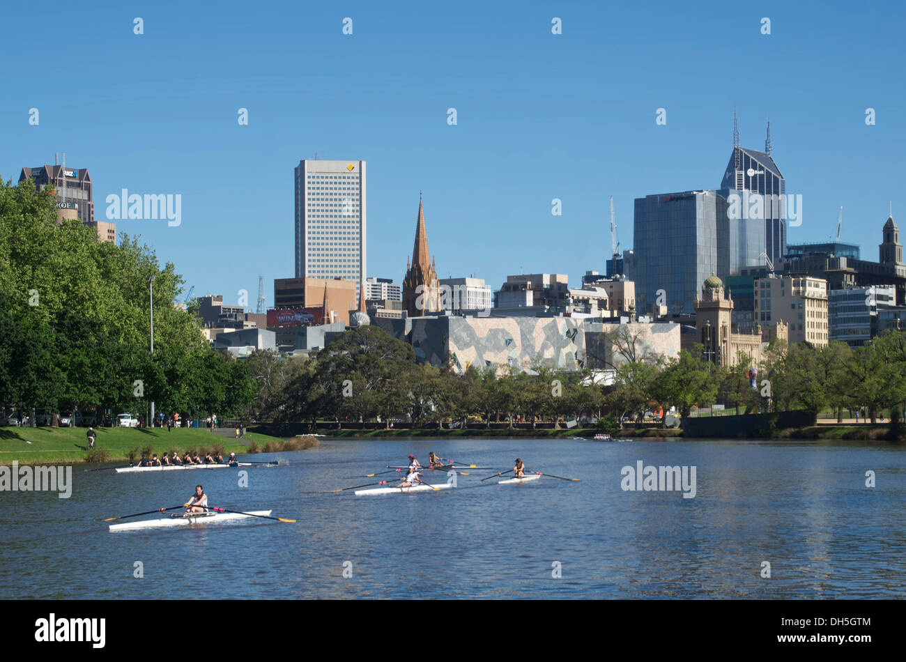 Rowing on the Yarra River, Melbourne, Australia Stock Photo - Alamy